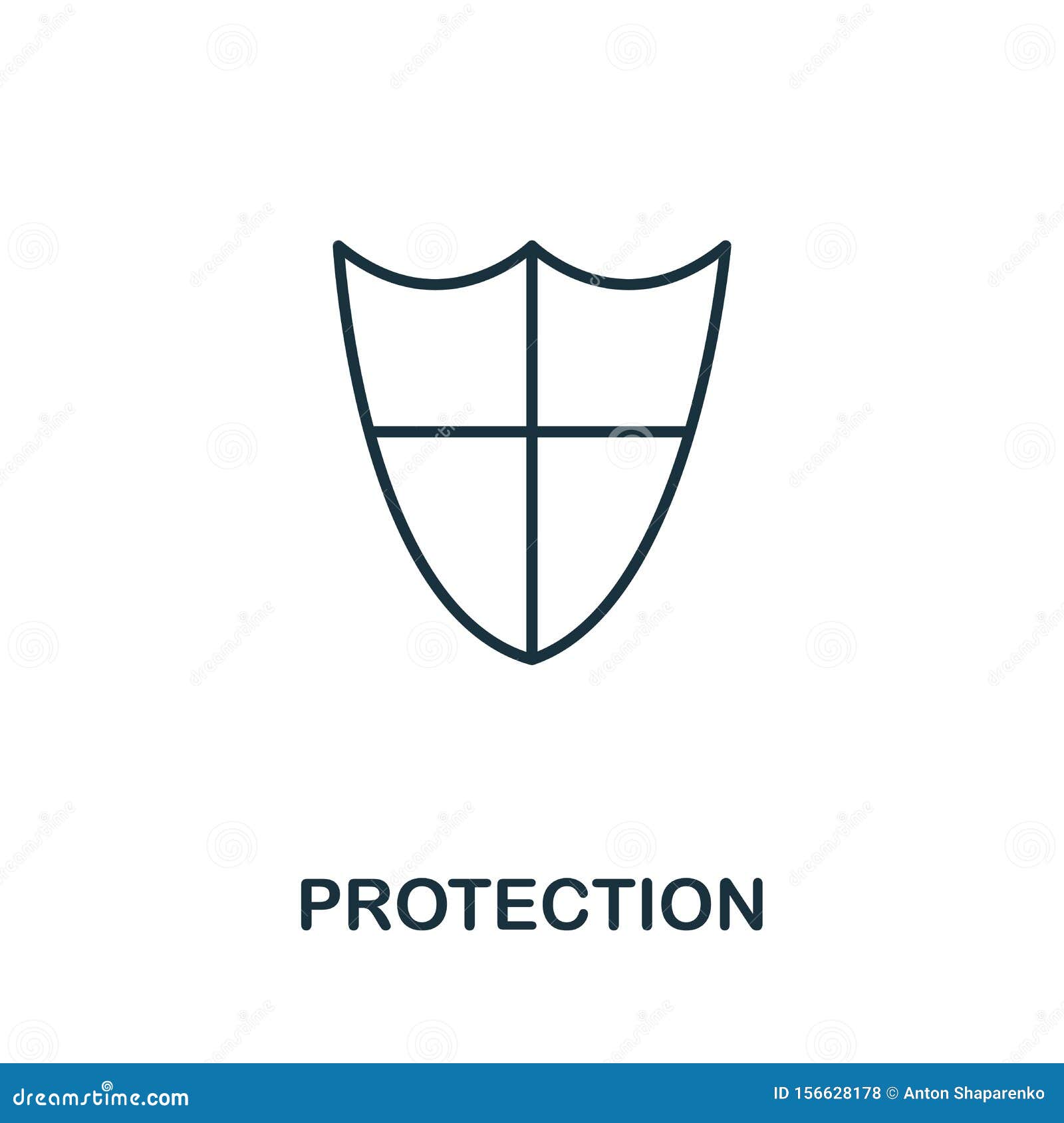 Protection Thin Line Icon. Creative Simple Design from Security Icons ...