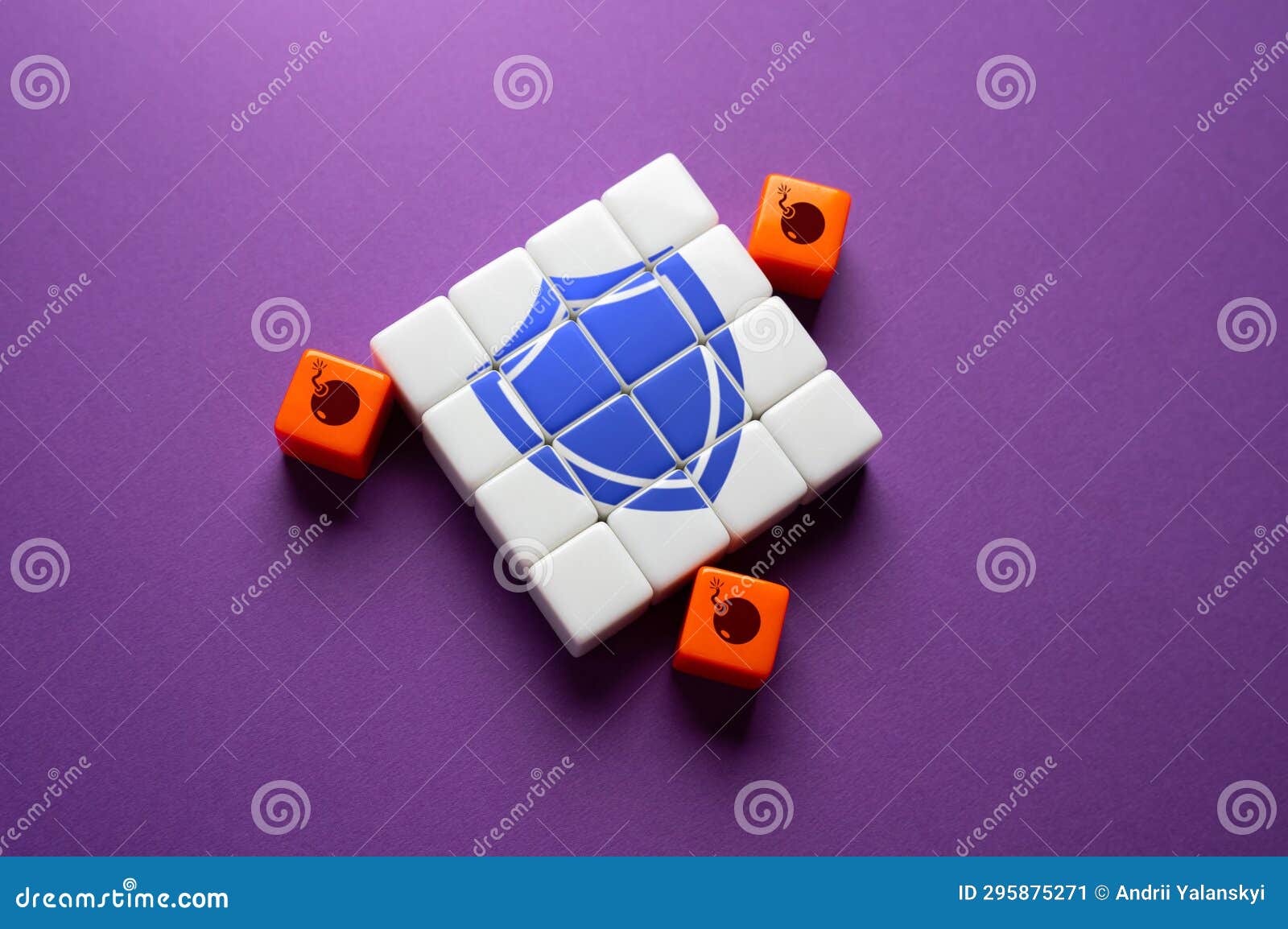 Protection from Threats. Defense Breakdown Stock Image - Image of goal ...