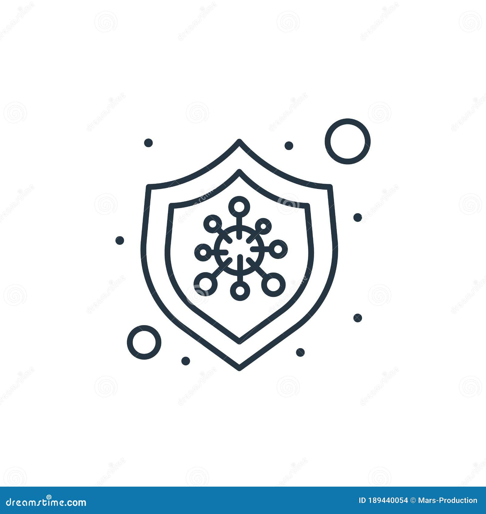 Protection Vector Icon Isolated on White Background. Outline, Thin Line ...