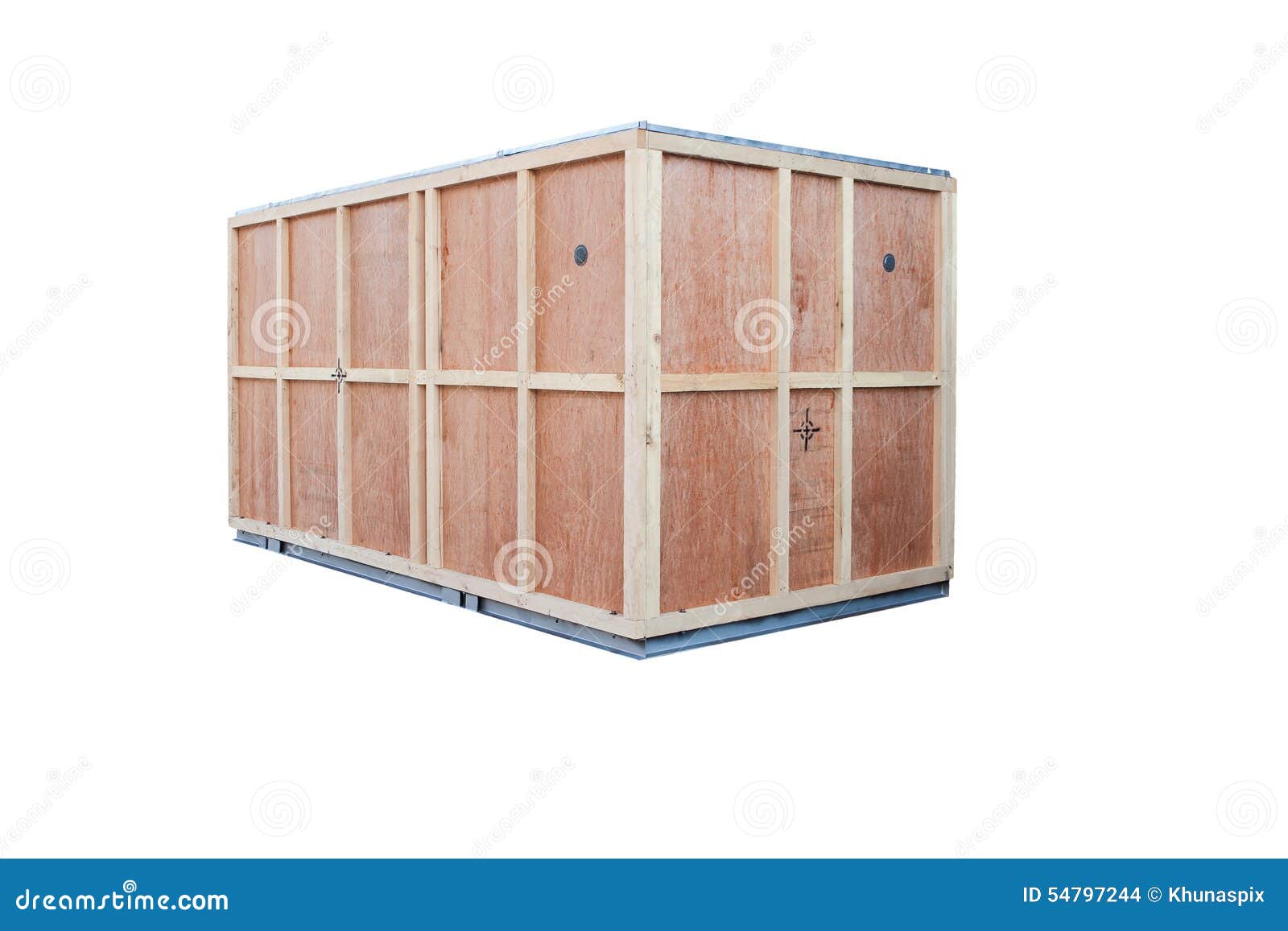 Protection Wood Box For Container Goods Import Export Isolated W Stock ...