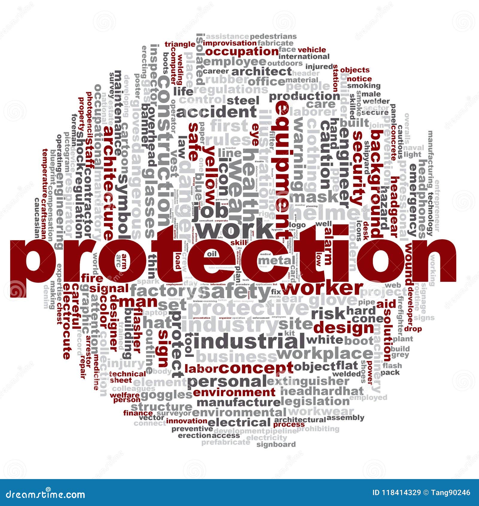 Protection word cloud stock illustration. Illustration of typography ...