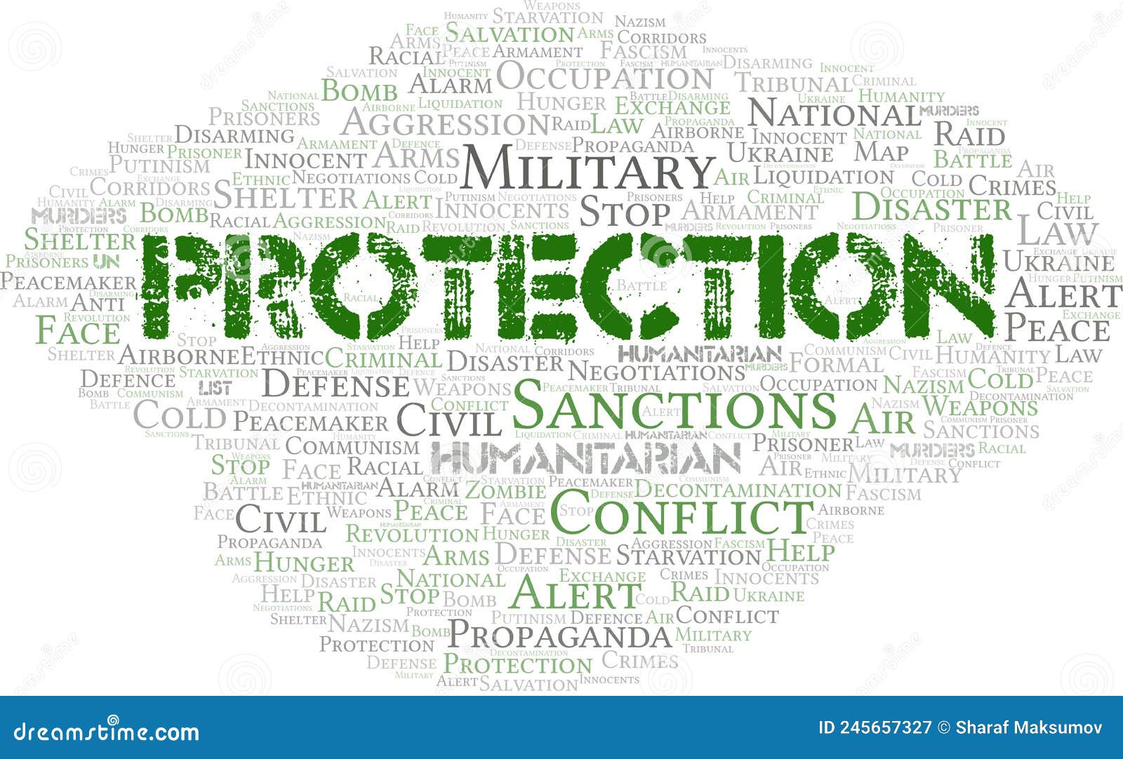 Protection Word Cloud. Vector Made with the Text only. Stock Vector ...