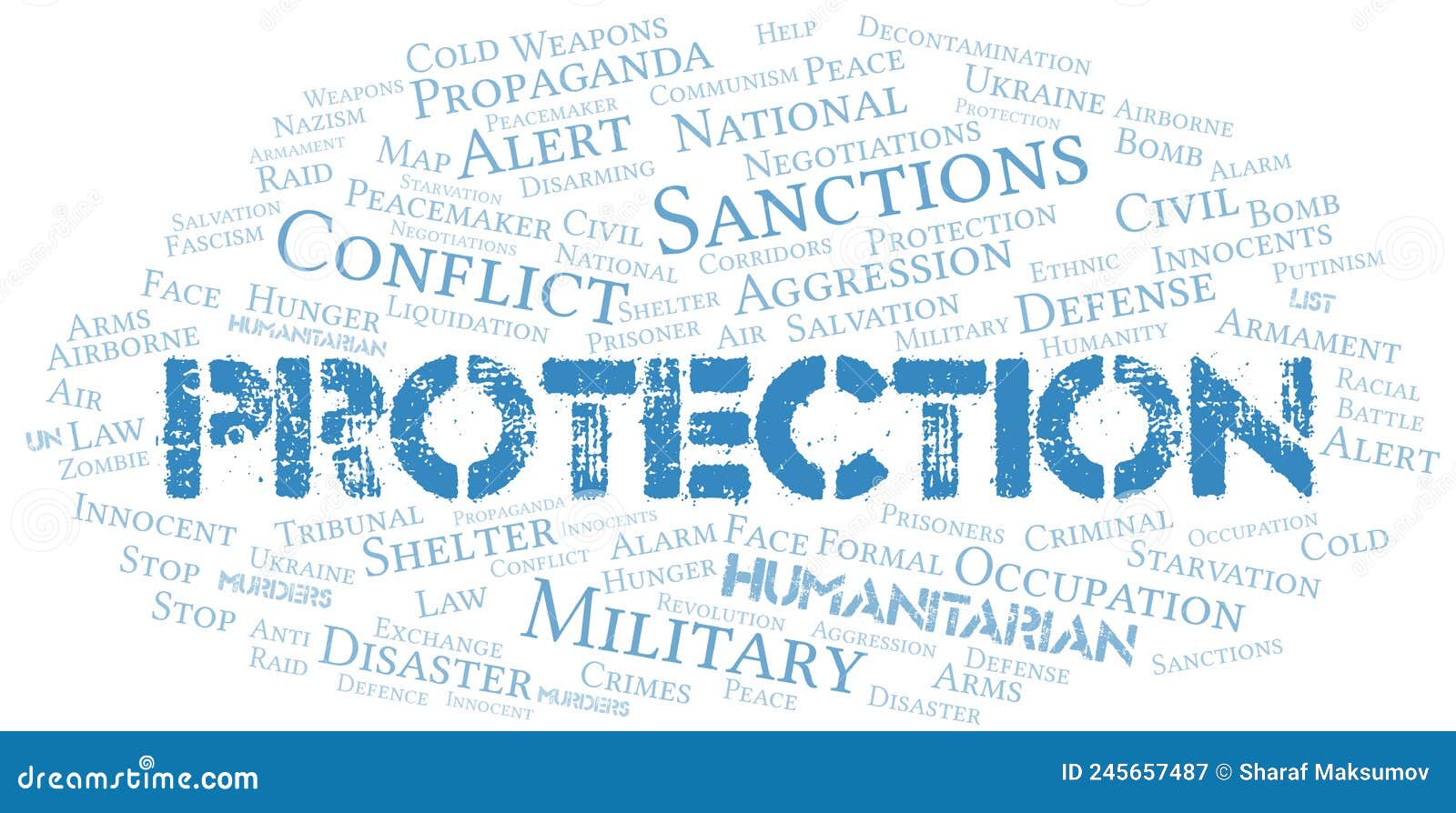 Protection Word Cloud. Vector Made with the Text only. Stock Vector ...