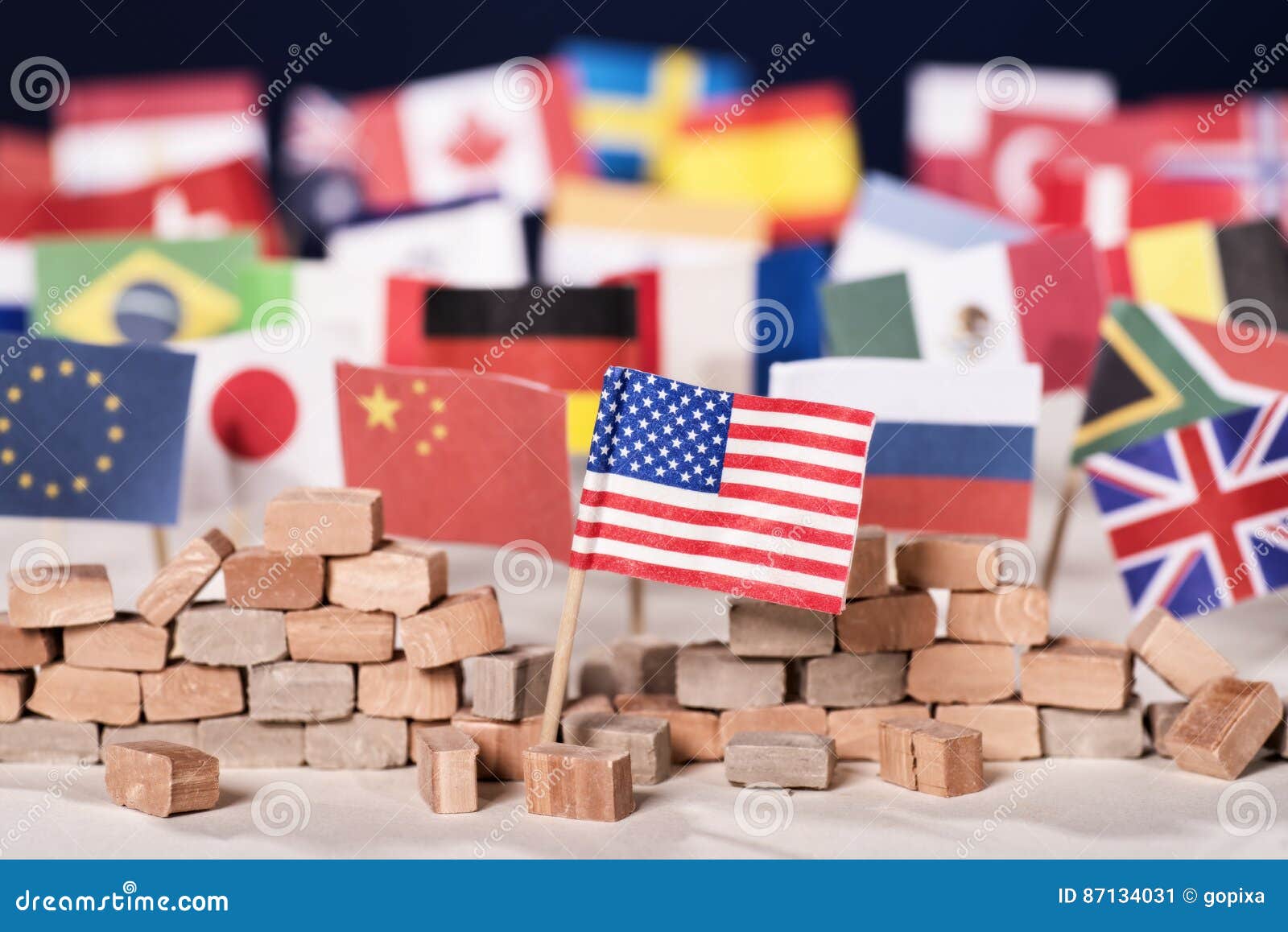 Protectionism of the USA stock image. Image of global - 87134031