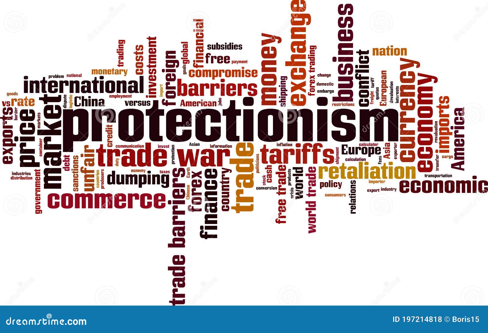 Protectionism word cloud stock vector. Illustration of protection ...