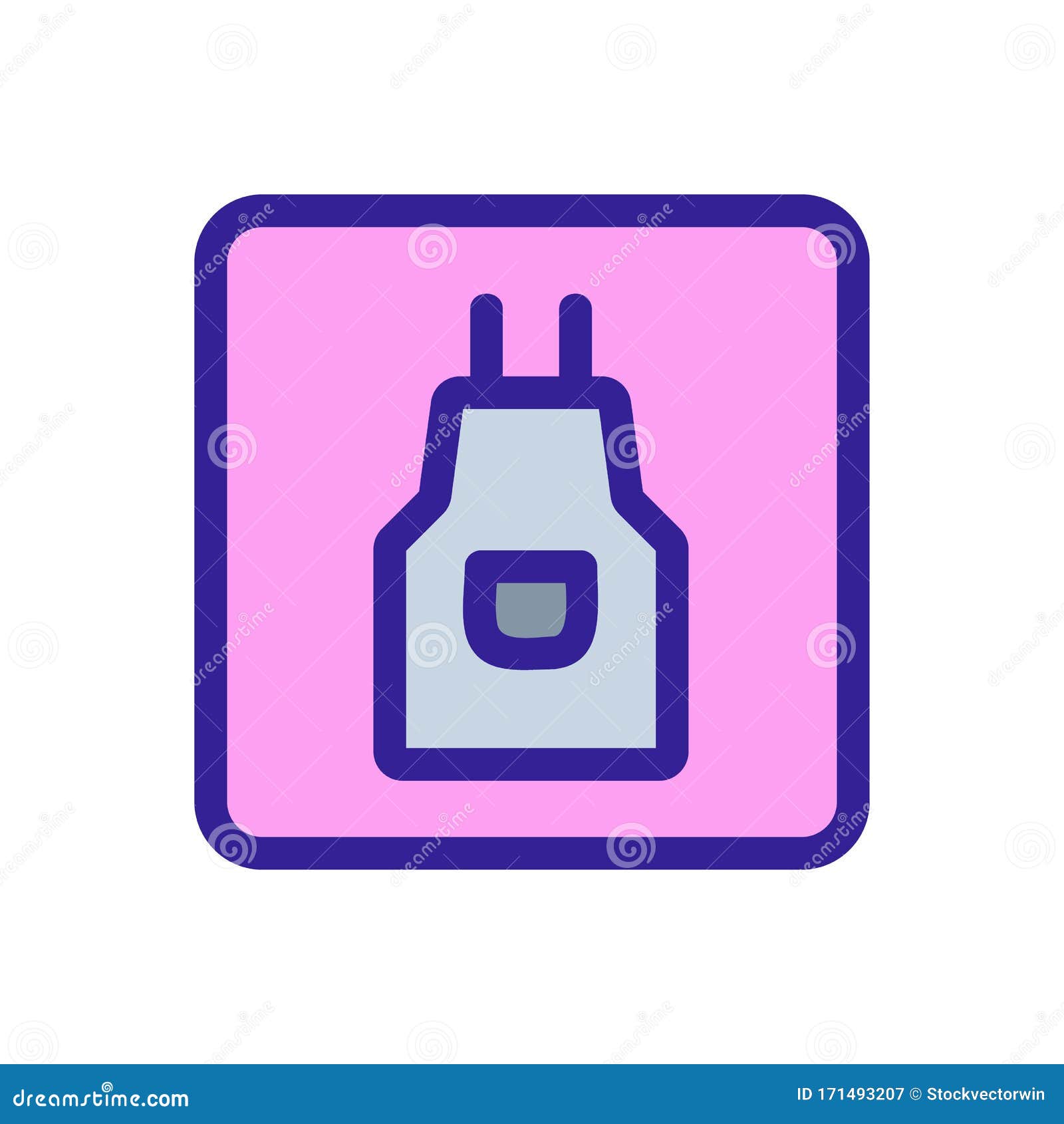 Protective Apron Icon Vector. Isolated Contour Symbol Illustration ...