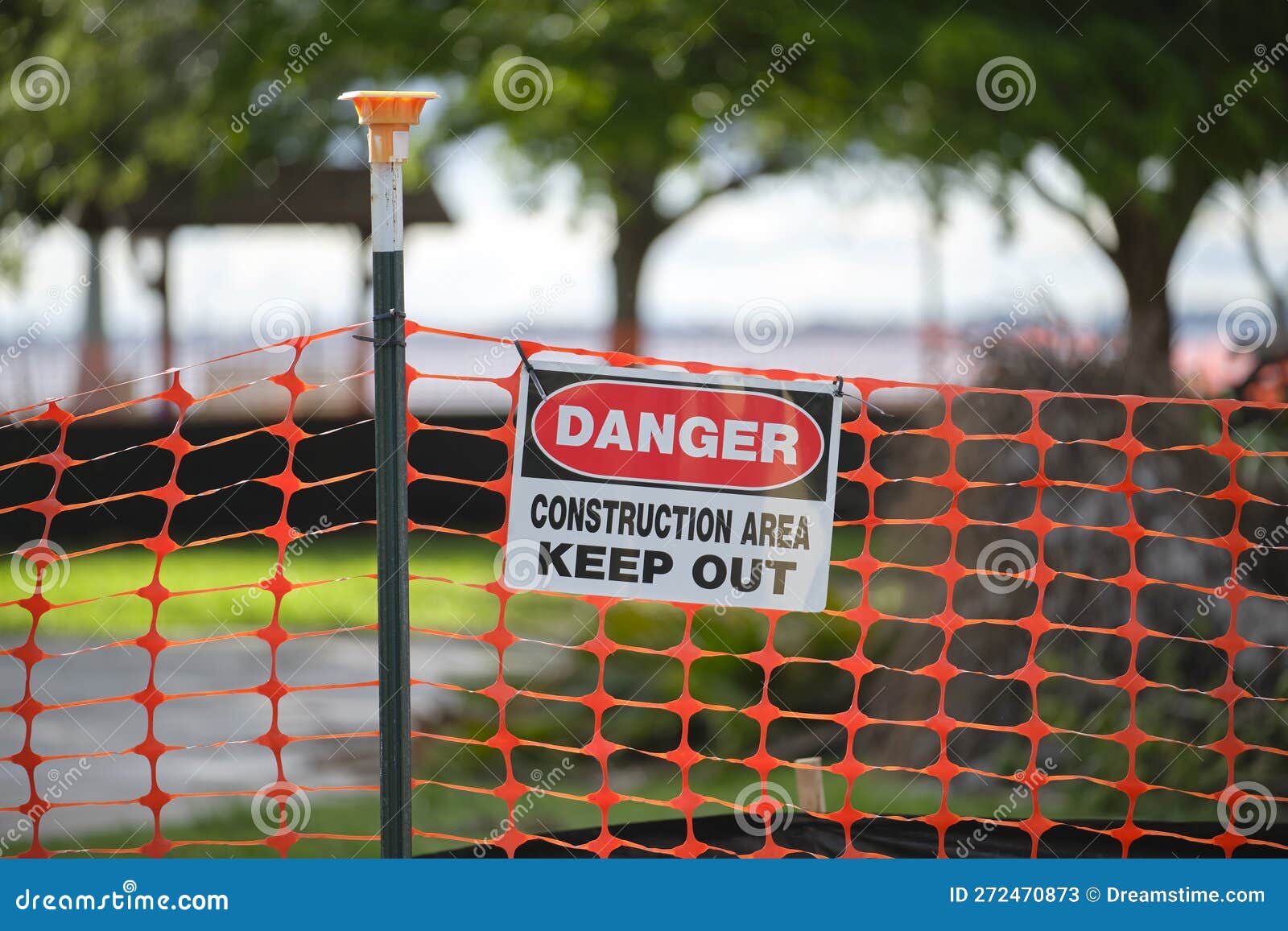 Protective Barrier at Construction Site for Safety Restriction Stock ...