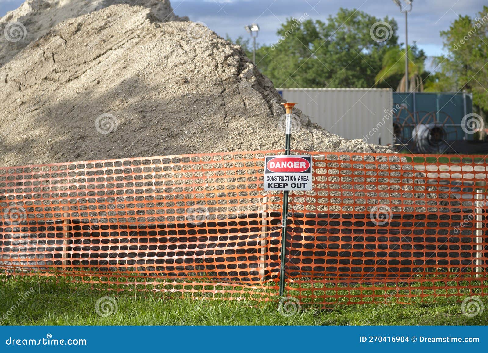 Protective Barrier at Construction Site for Safety Restriction Stock ...