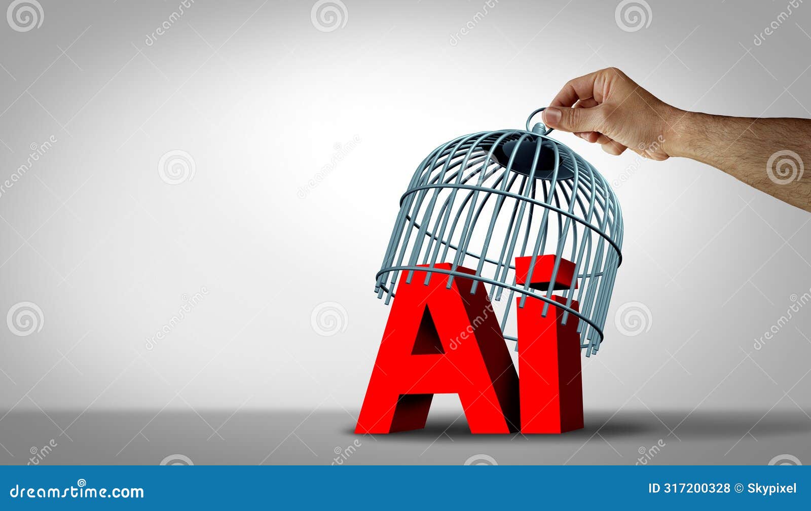 Protective Barrier To AI Technology Stock Illustration - Illustration ...