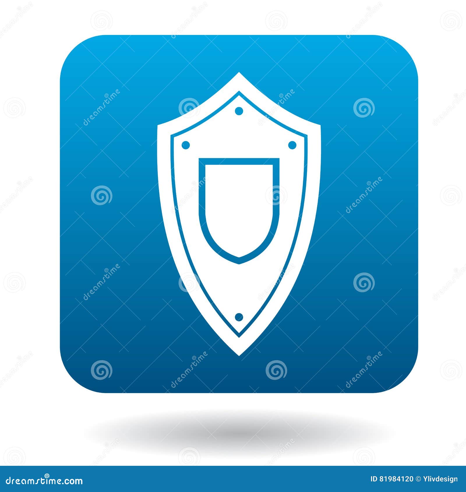 Protective Battle Shield Icon, Simple Style Stock Vector - Illustration ...