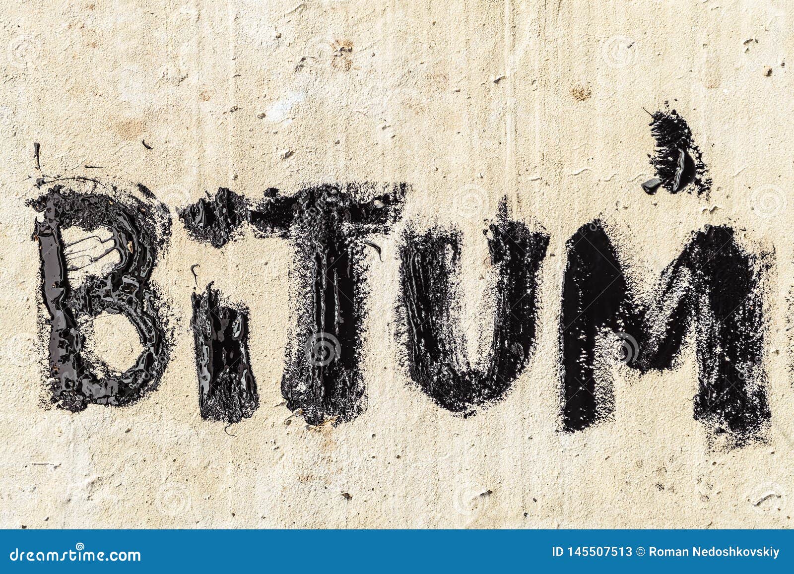 Protective Bitumen Mastic. Bitum - Black Bituminous Word Stock Image ...