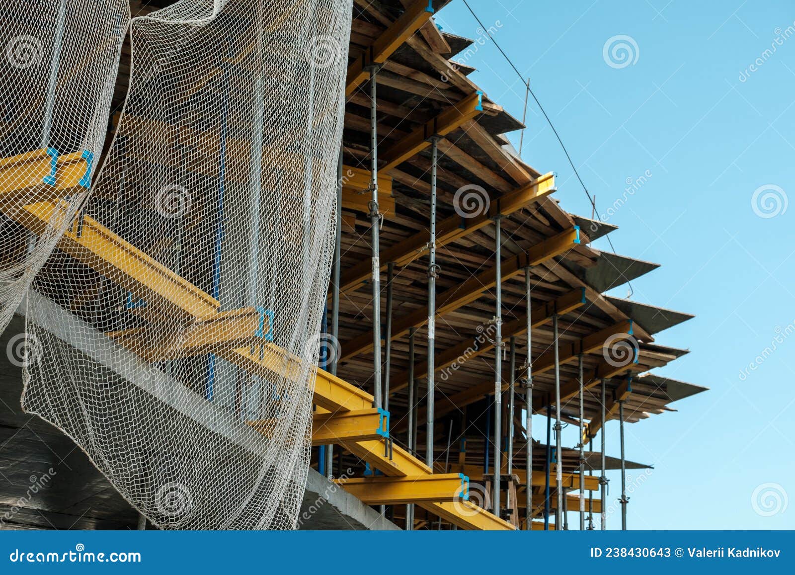 Protective Building Network Used on Building Stock Image - Image of ...