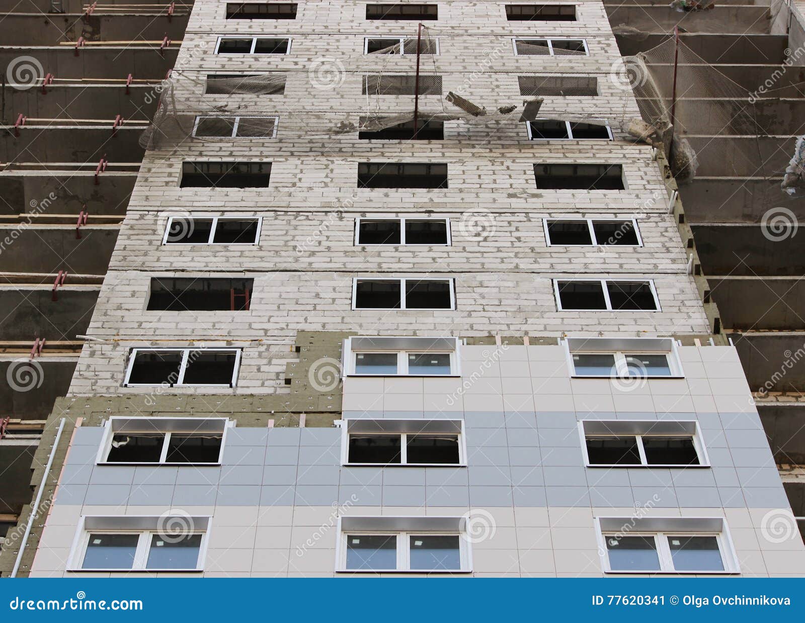 Protective Catching Grid Net Belay Guard Tense In The Construction Of A ...