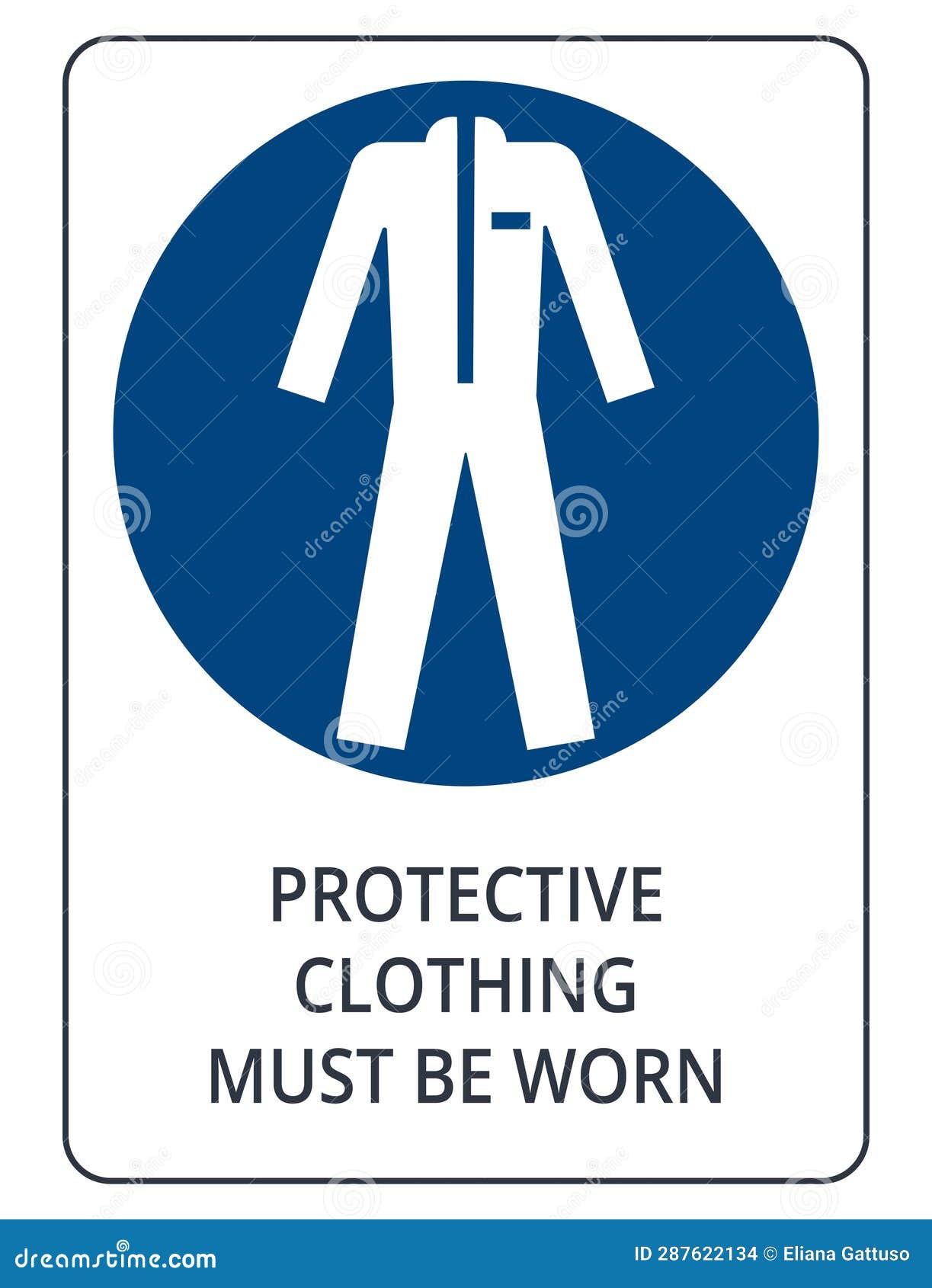 Protective Clothing Sign with Label Stock Vector - Illustration of wear ...