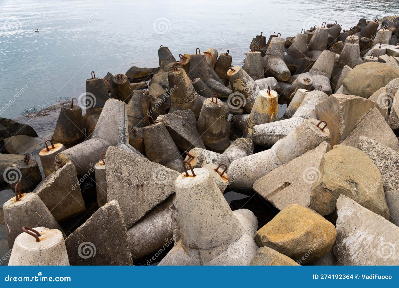 Protective Concrete Blocks Designed To Protect the Coastline from ...