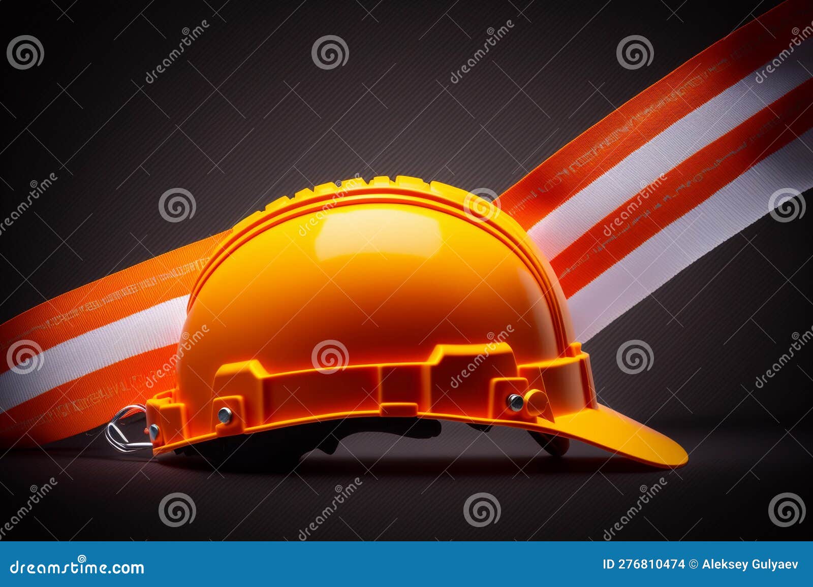 Protective Construction Helmet on a Light Background with Empty Space ...