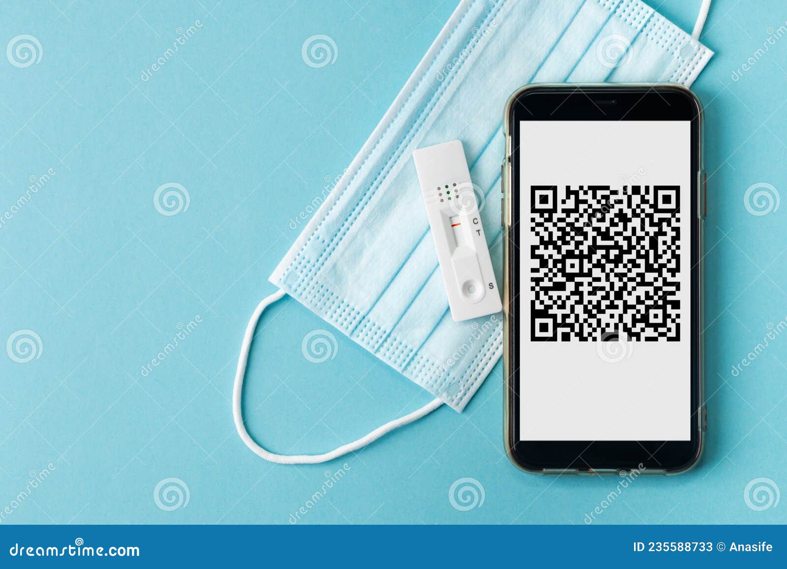 Protective Covid Kit Consisting of Vaccination QR Code, Negative Test ...