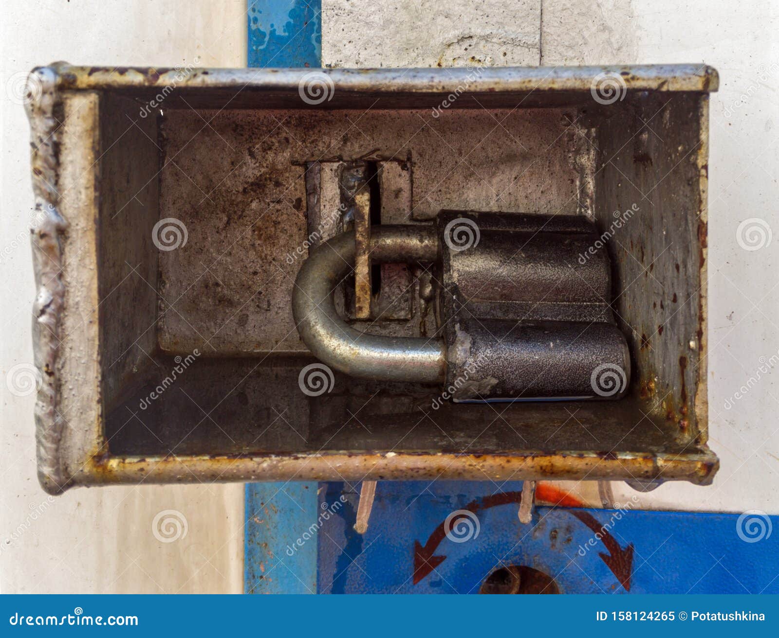 Protective Device Making Breaking a Padlock Difficult Stock Image ...