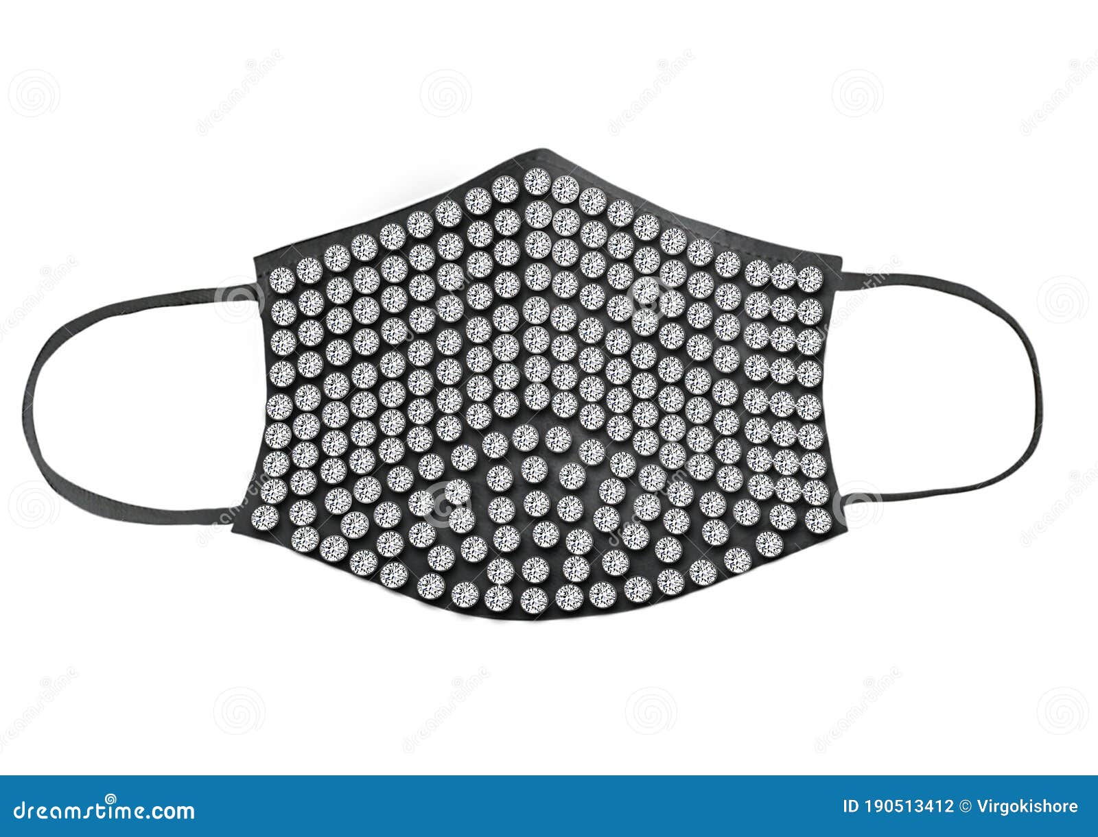 Protective Diamond Face Mask Black, Face Mask Made Out of Diamond ...