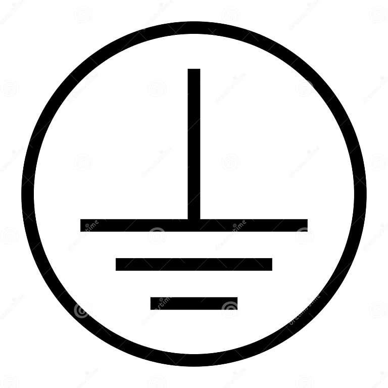 Protective Earth Ground Symbol Sign Stock Vector - Illustration of ...