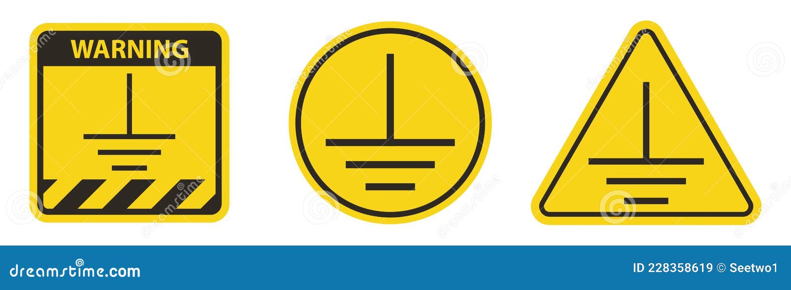 Protective Earth Ground Symbol Sign, Vector Illustration, Isolate On ...