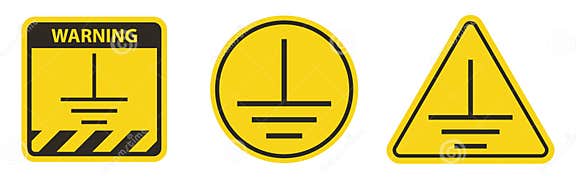 Protective Earth Ground Symbol Sign Stock Vector - Illustration of ...