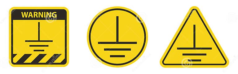 Protective Earth Ground Symbol Sign Stock Vector - Illustration of ...