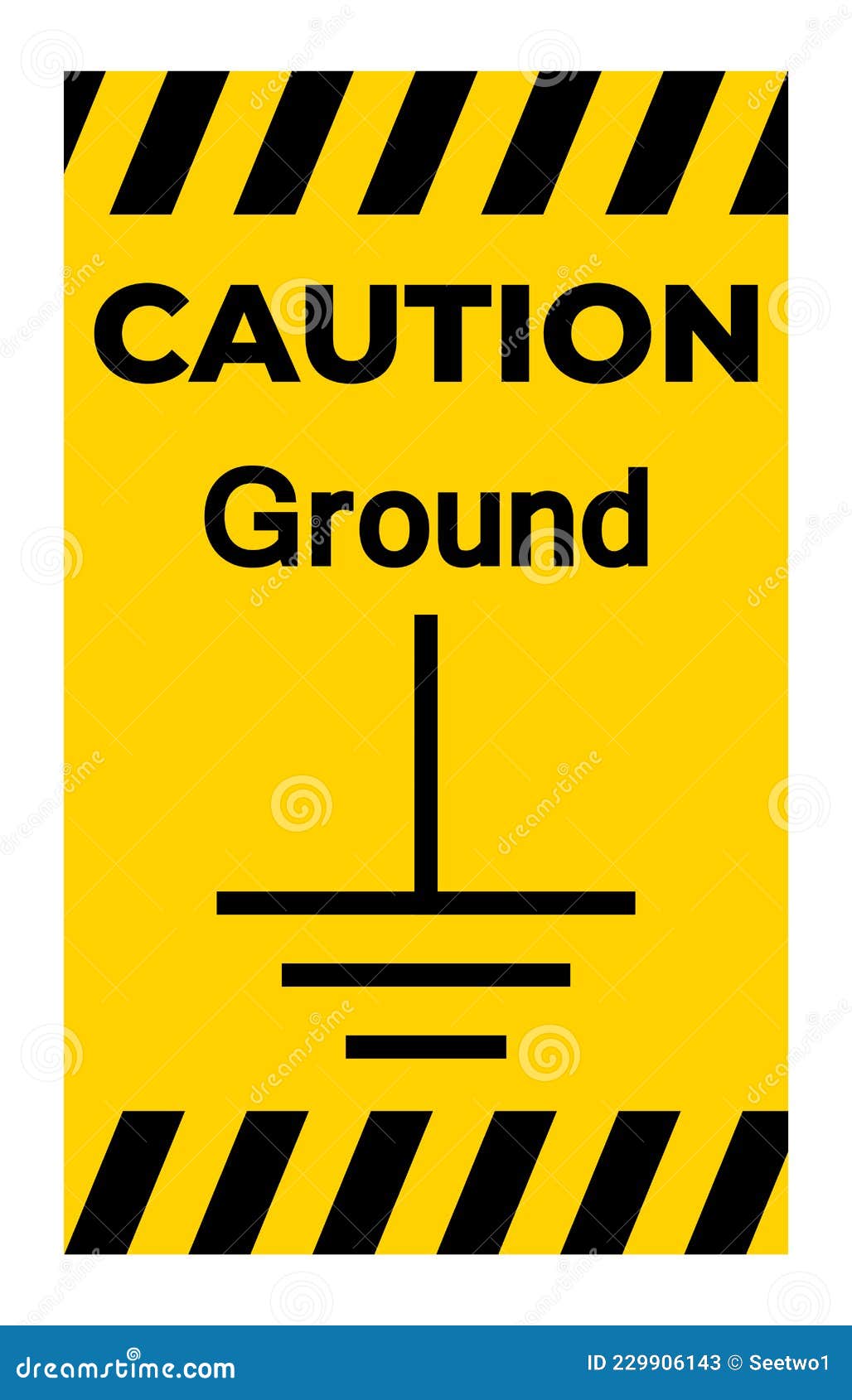 Protective Earth Ground Symbol Sign, Vector Illustration, Isolate On ...