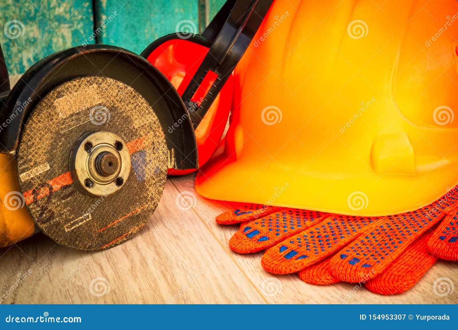 Protective Equipment and Tools in a Bag for a Builder Stock Image ...