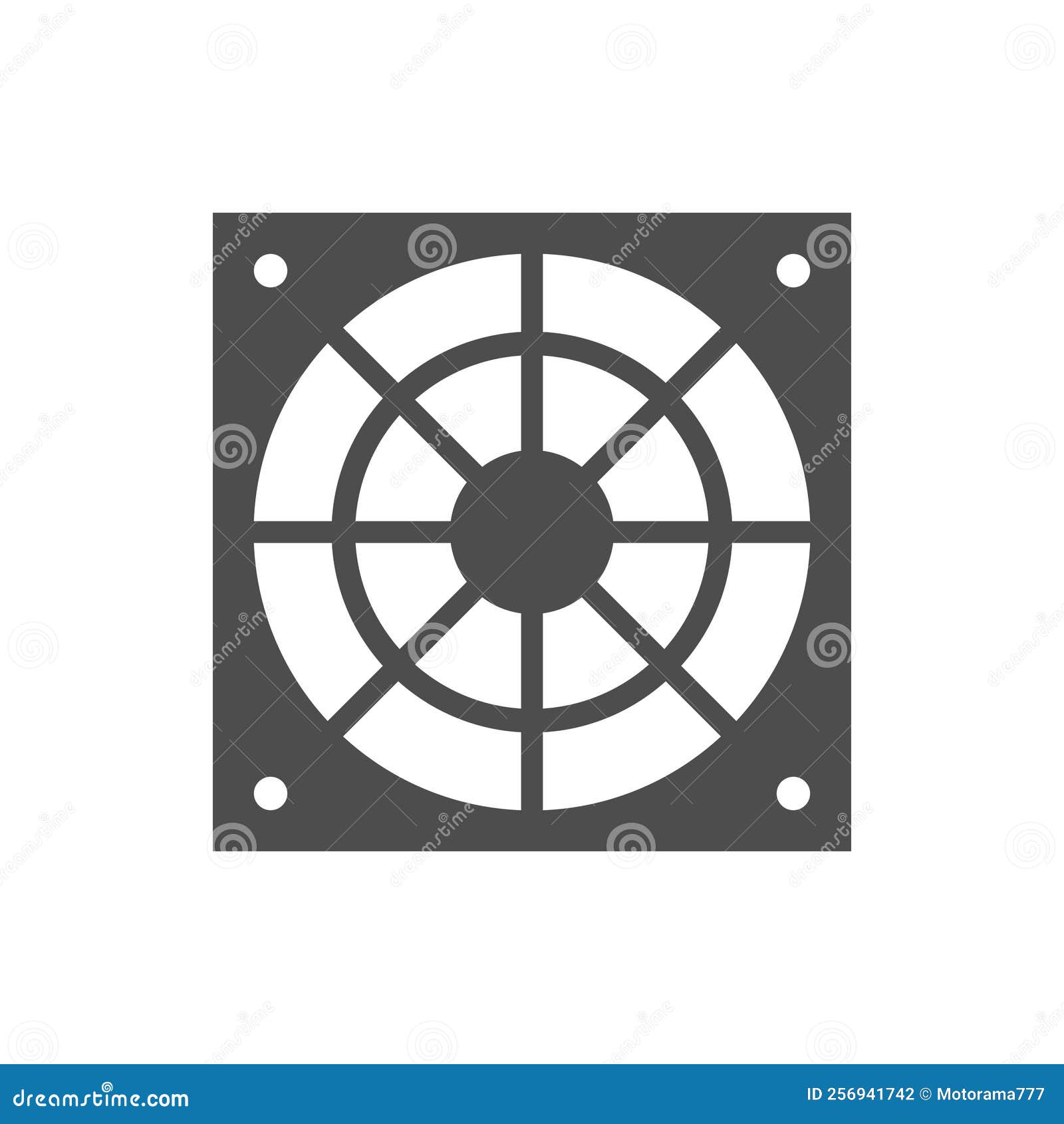 Protective Fan Grid Glyph Icon Stock Vector - Illustration of cooling ...