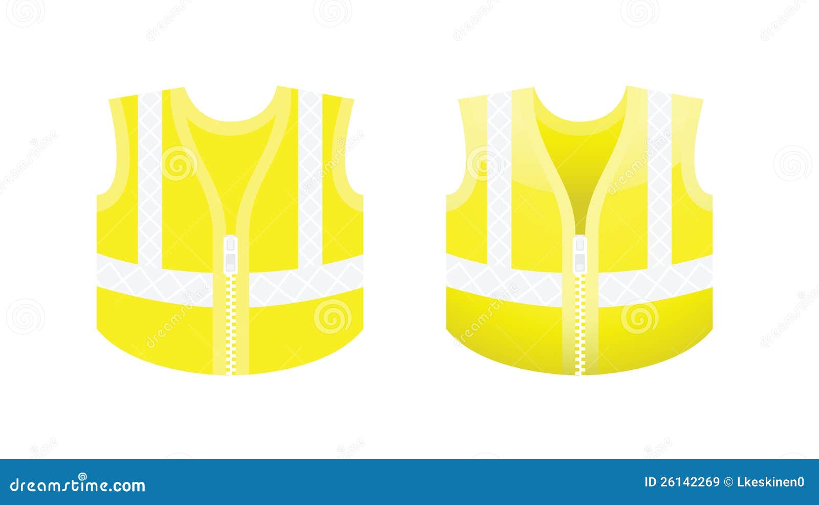 Protective Fluorescent Yellow Vest Stock Vector - Illustration of ...