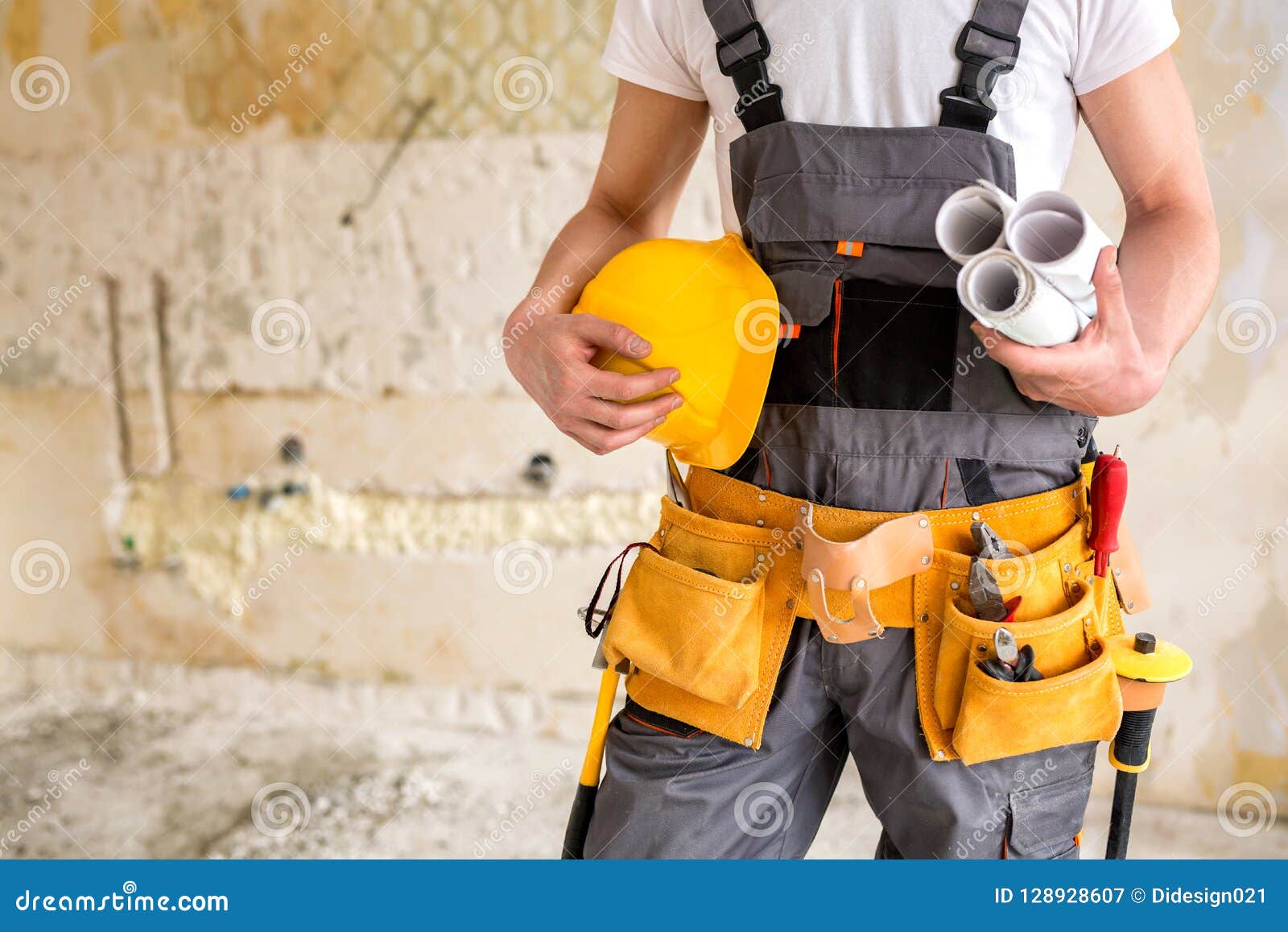 Protective Gear, Working Tools, Projects and a Helmet Stock Image ...