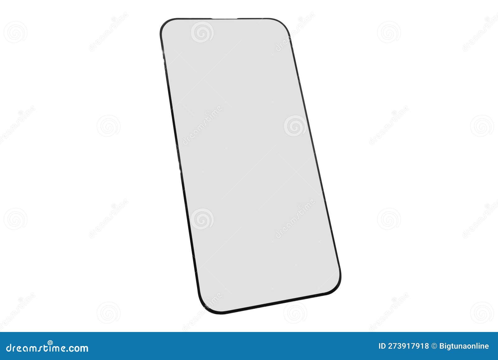 Protective Glass for Mobile Phone or Smartphone Isolated on White ...