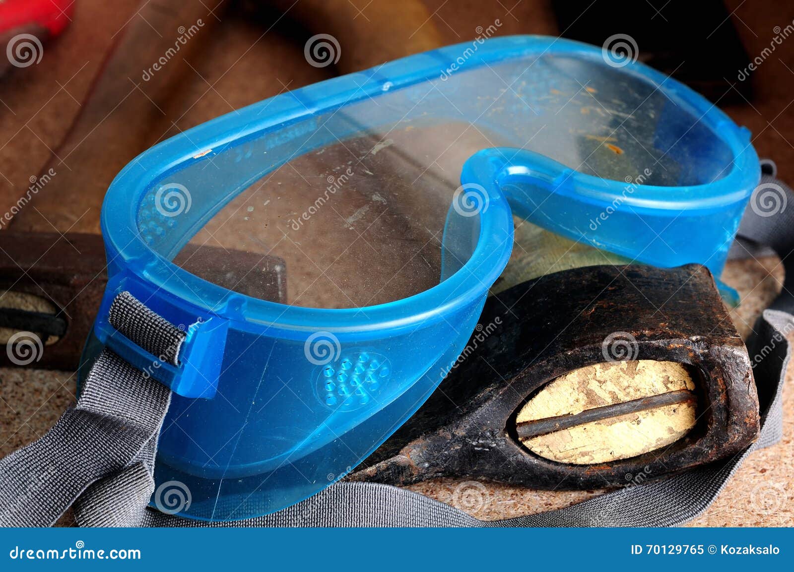 Protective Glasses for Dangerous Work Stock Image - Image of equipment ...