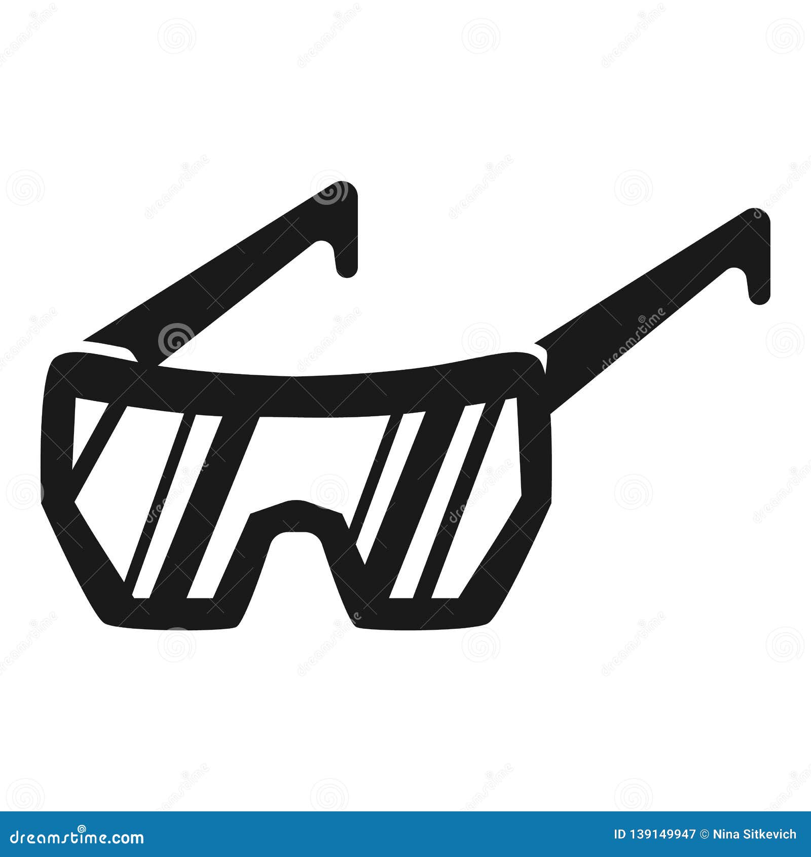 Protective Glasses Icon, Simple Style Stock Vector - Illustration of ...