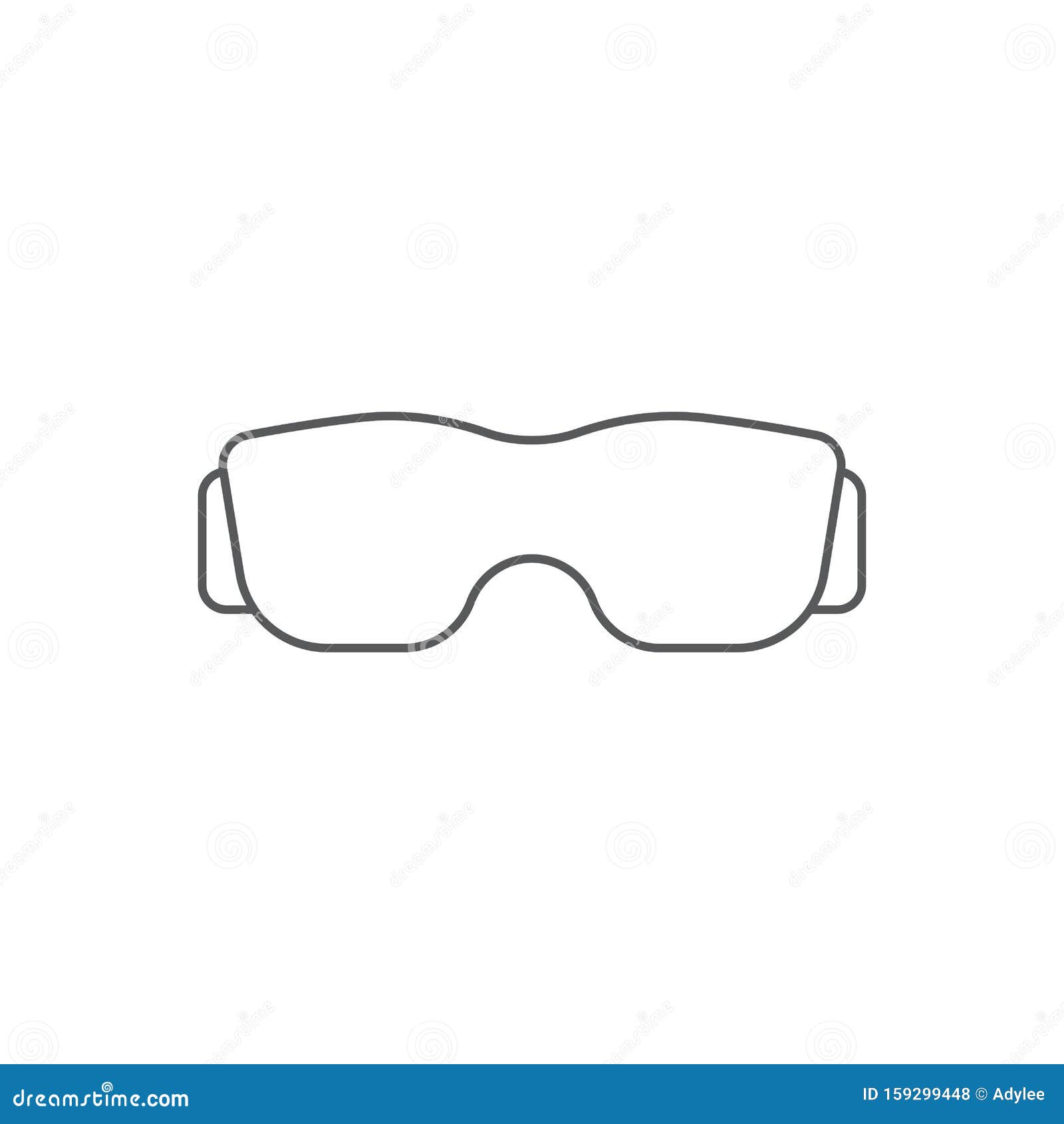 Protective Glasses Vector Icon Symbol Isolated on White Background ...