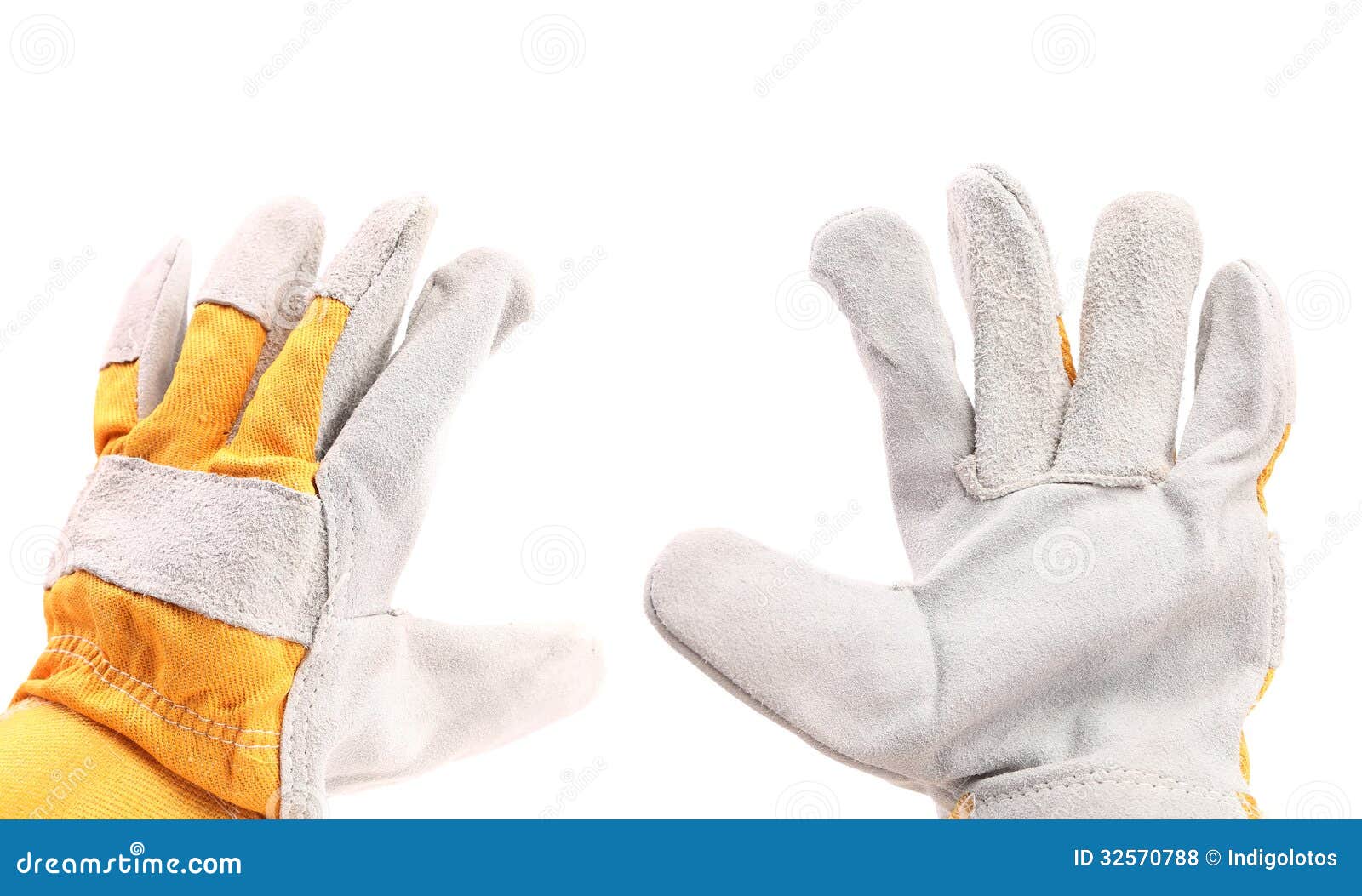 Protective Gloves, Isolated on White Stock Photo - Image of white, home ...