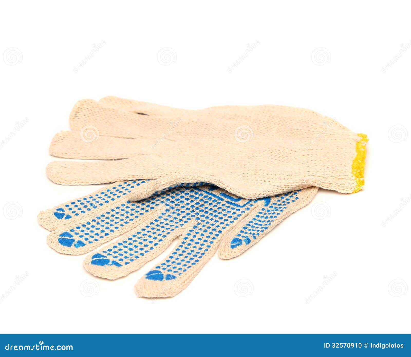 Protective Gloves, Isolated on a White. Stock Photo - Image of cloth ...