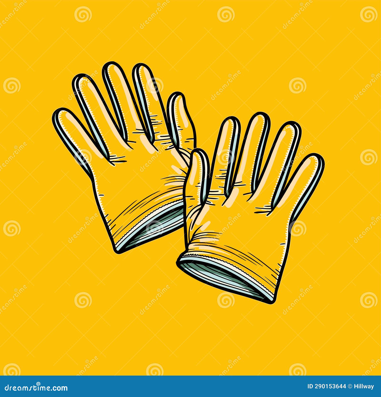 Protective Gloves Isolated on White Vector Stock Vector - Illustration ...