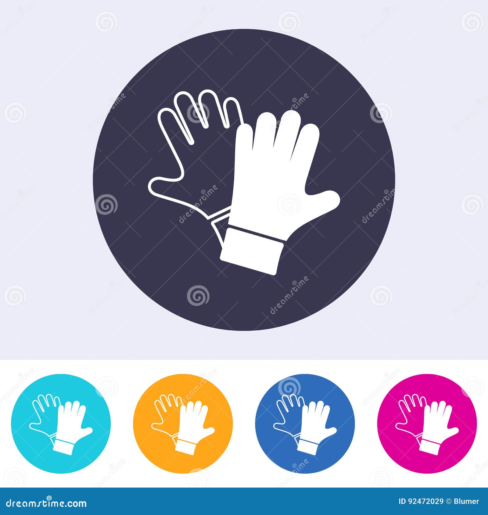 Protective Gloves Must Be Worn Icon Stock Vector - Illustration of ...