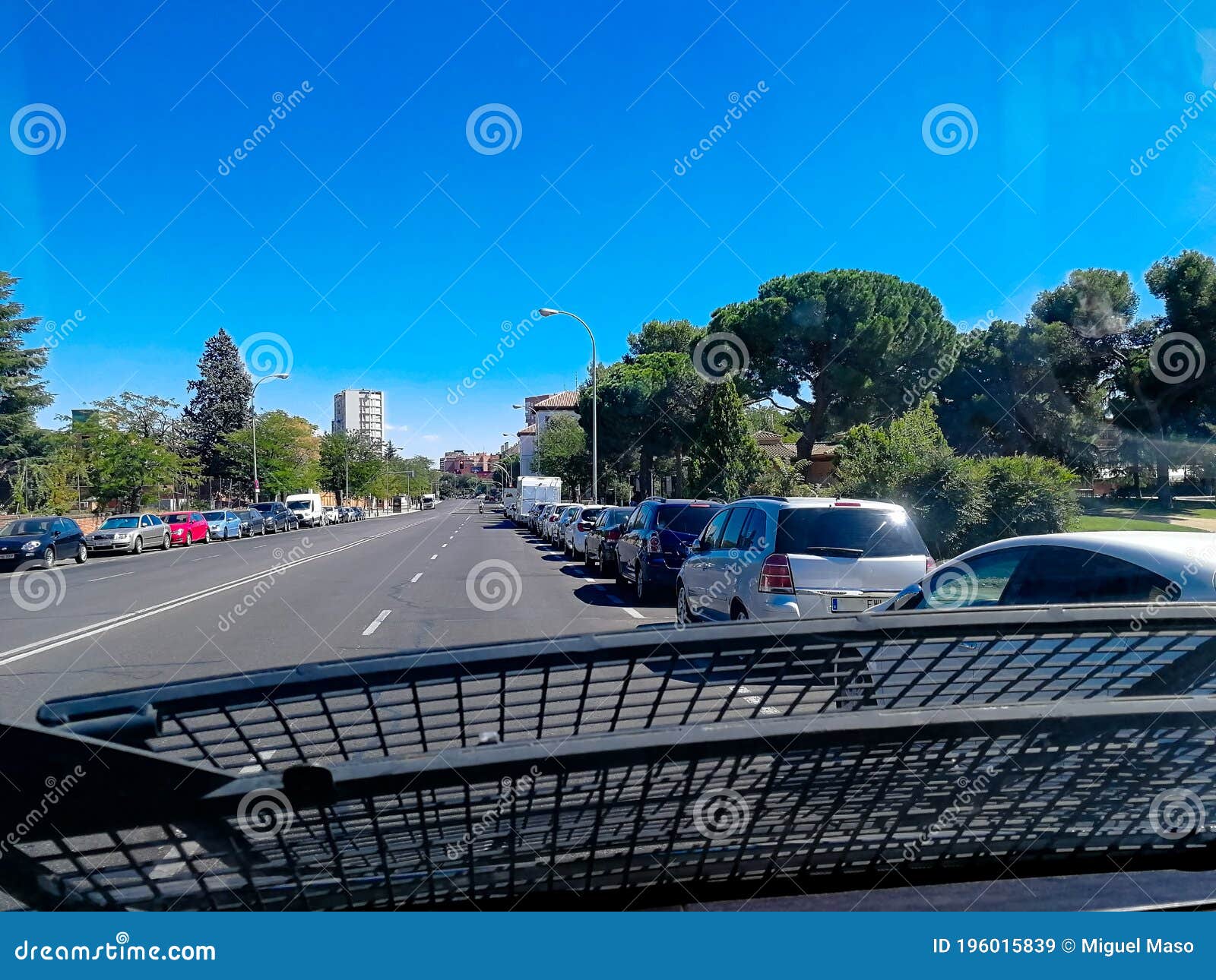 Protective Grids for the Windows of a Police Vehicle Stock Image ...