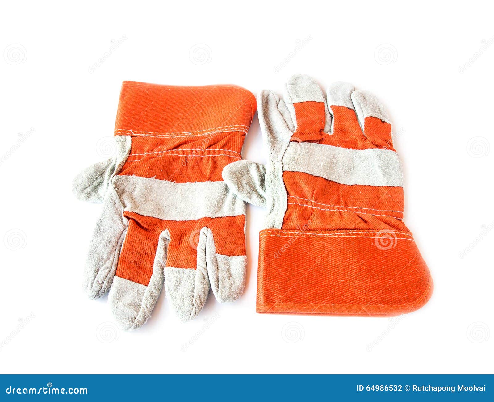 Protective Hard Work Gloves on White Background Stock Photo - Image of ...
