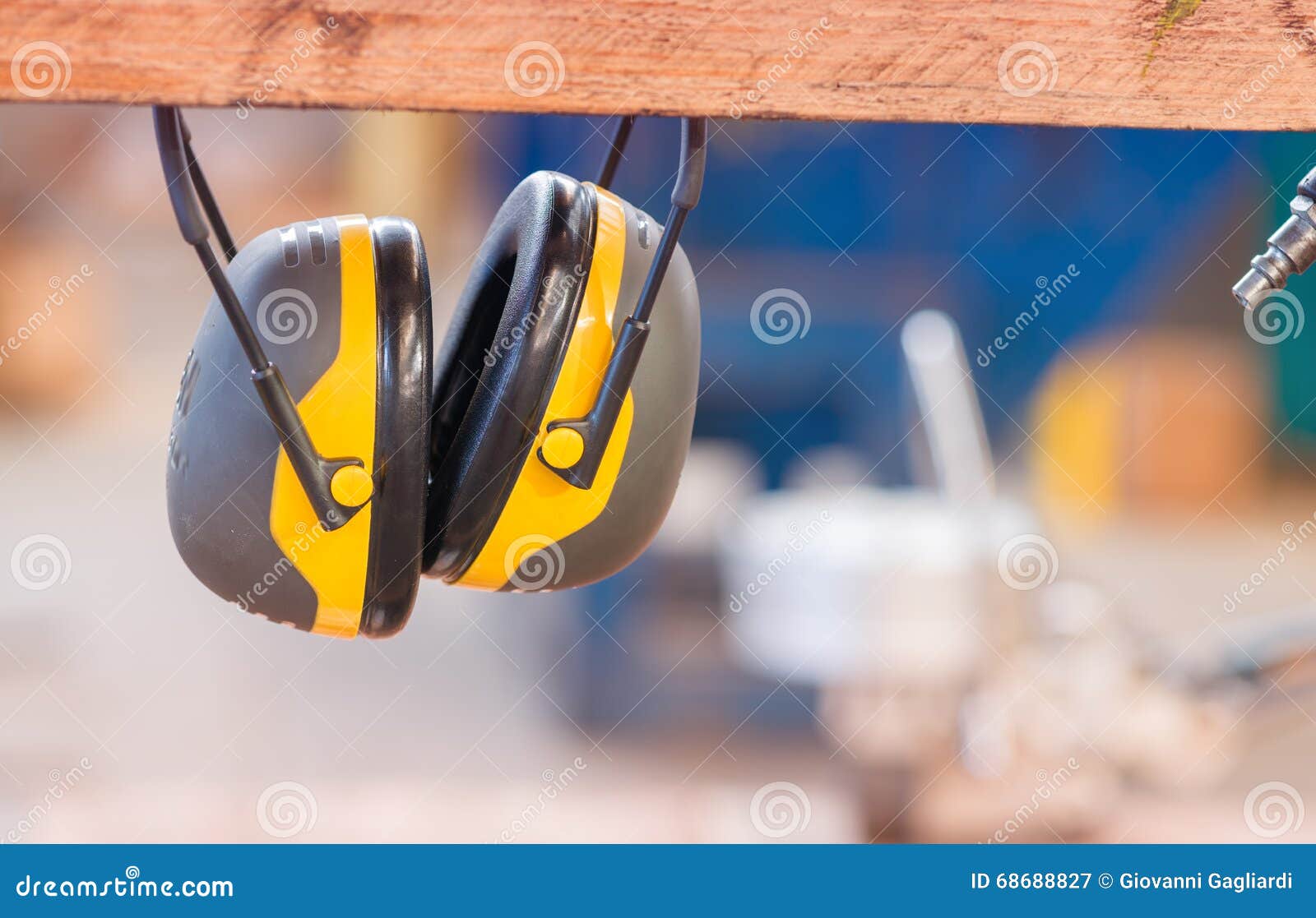Protective Headphone in Industrial Factory Stock Image - Image of ...