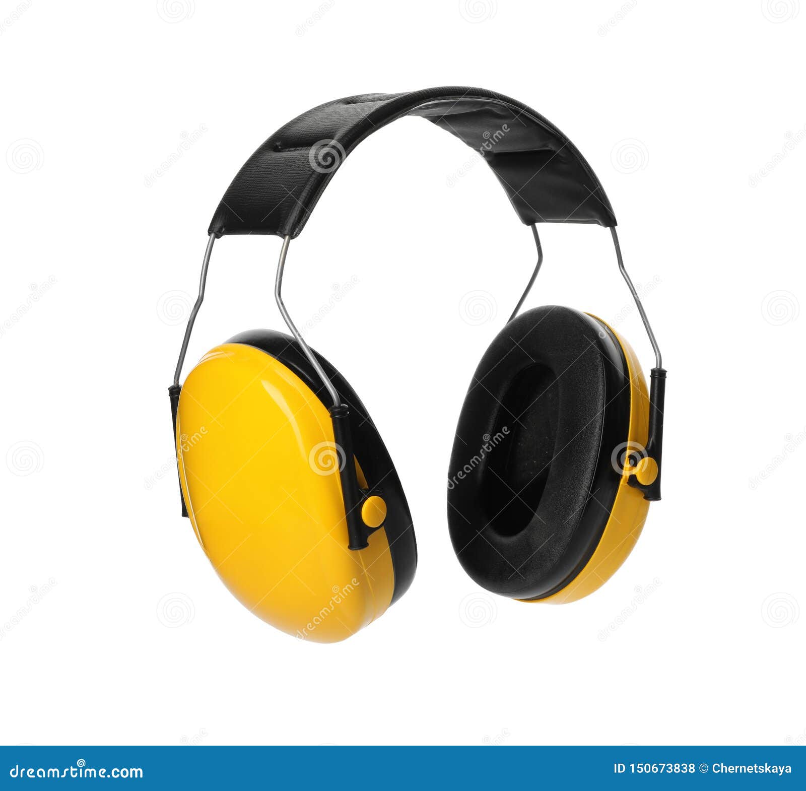 Protective Headphones on White. Professional Construction Accessory ...