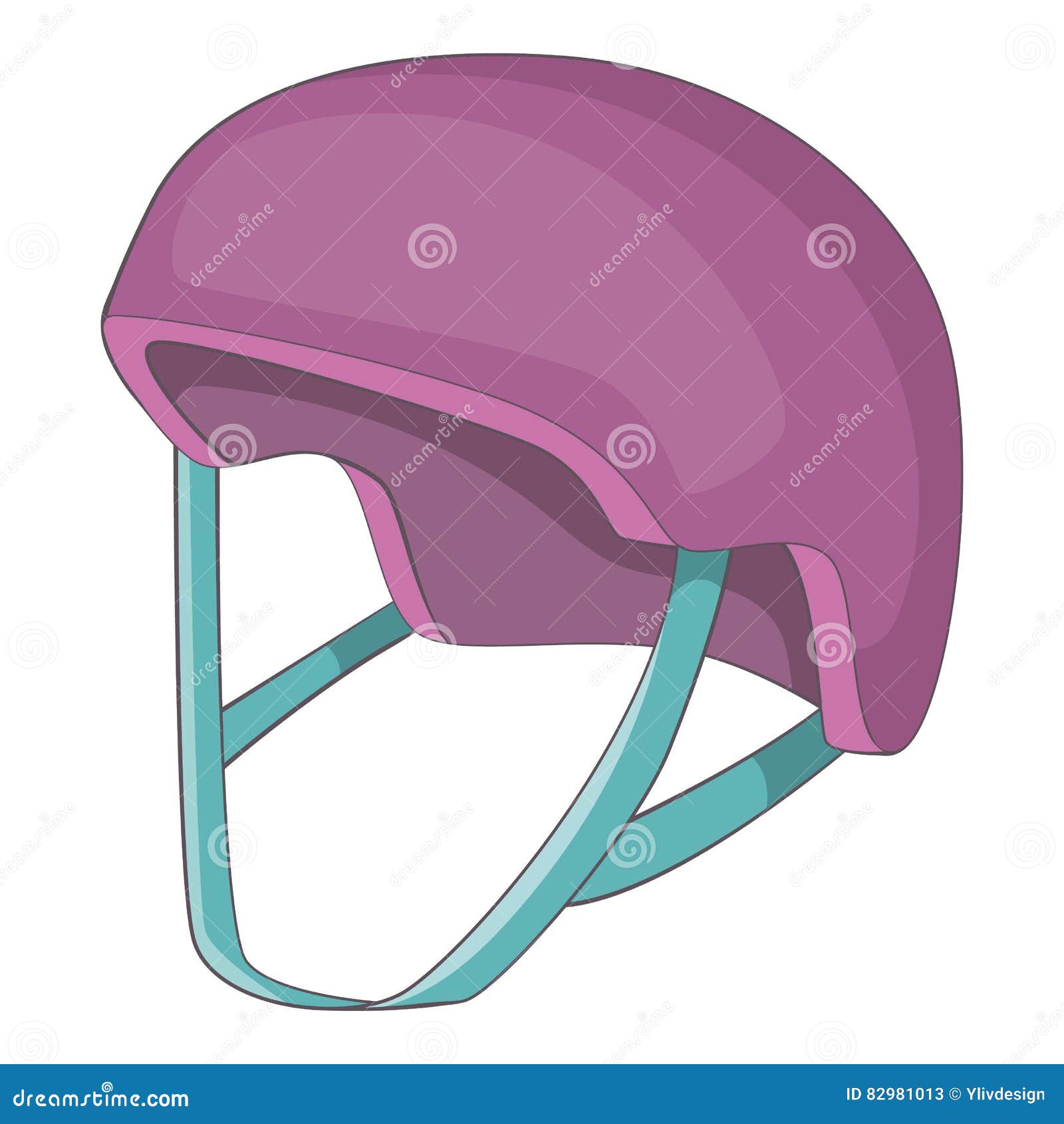 Protective Helmet Icon, Cartoon Style Stock Vector - Illustration of ...