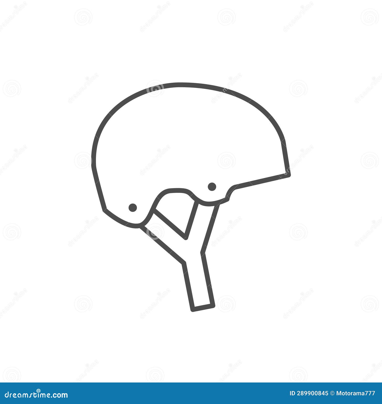 Protective Helmet Line Outline Icon Stock Vector - Illustration of ...