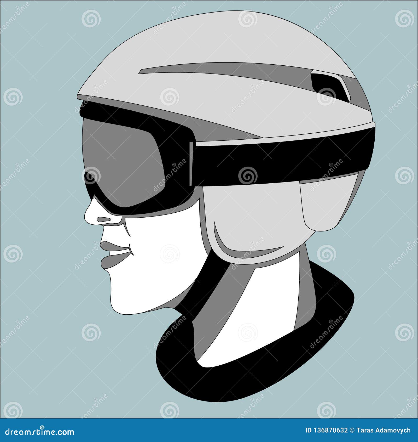 Protective Helmet ,vector Illustration , Lining Draw Stock Vector ...