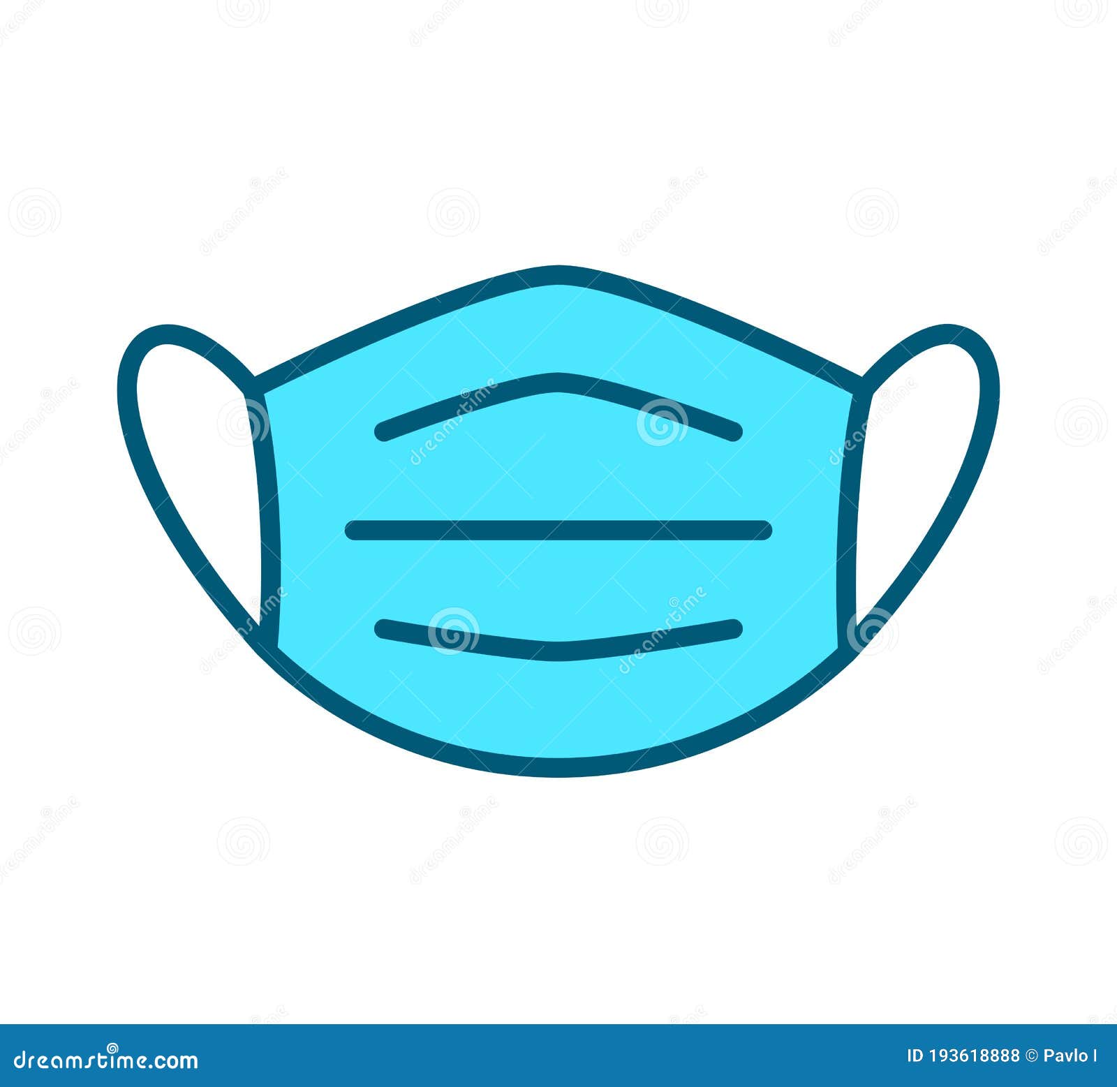 Protective Individual Masks With Mouth Image. Human Mouth Facial ...