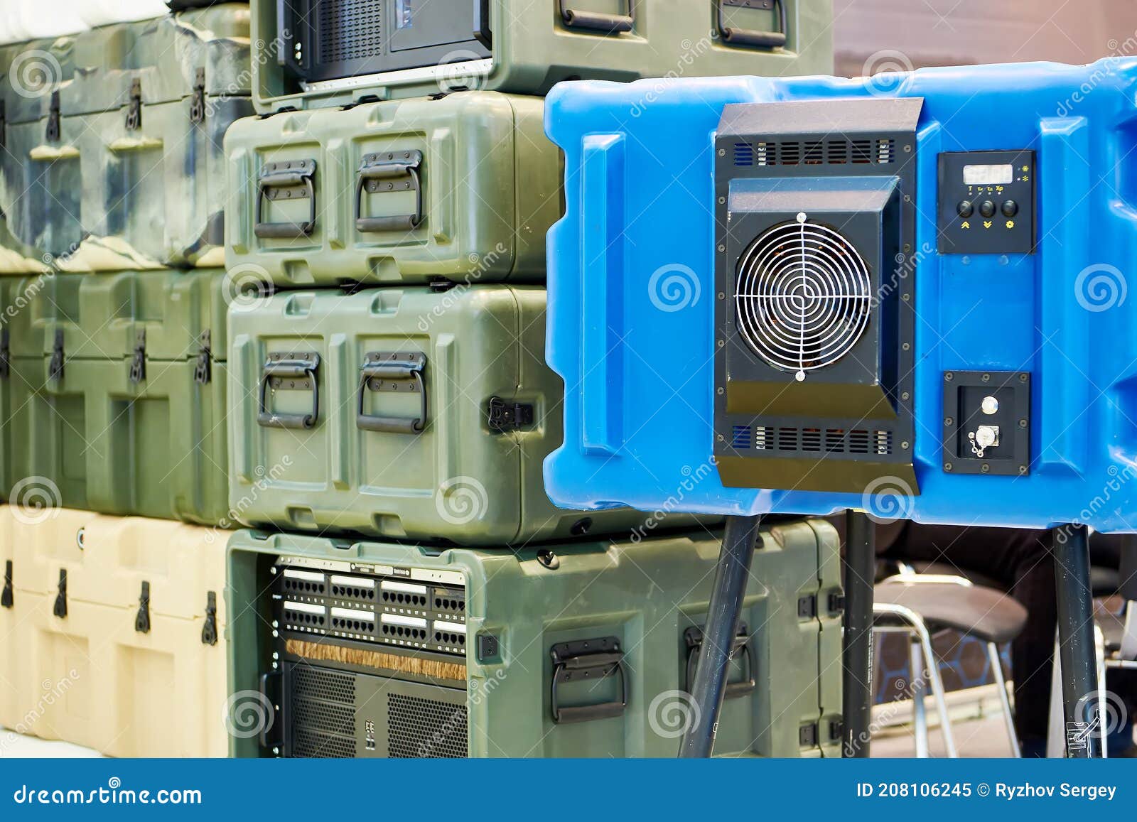 Protective Industrial Boxes and High-tech Packaging Stock Image - Image ...