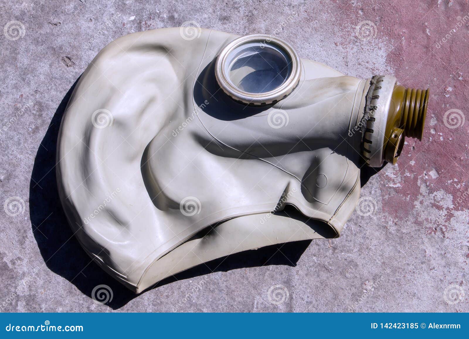 Old Gas Mask on a Concrete Slab Stock Image - Image of protection ...